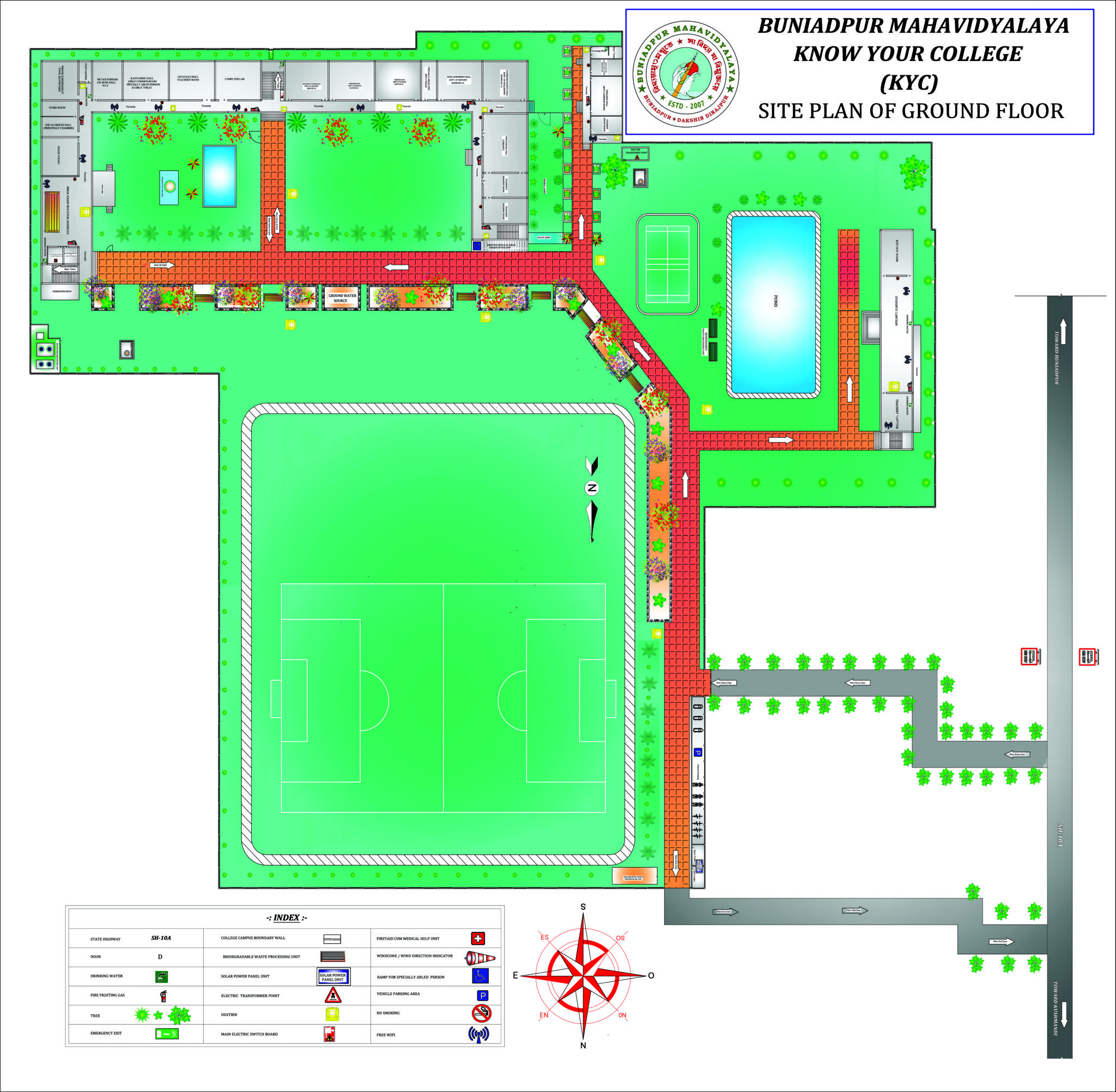 Campus Map & Layout – Buniadpur Mahavidyalaya